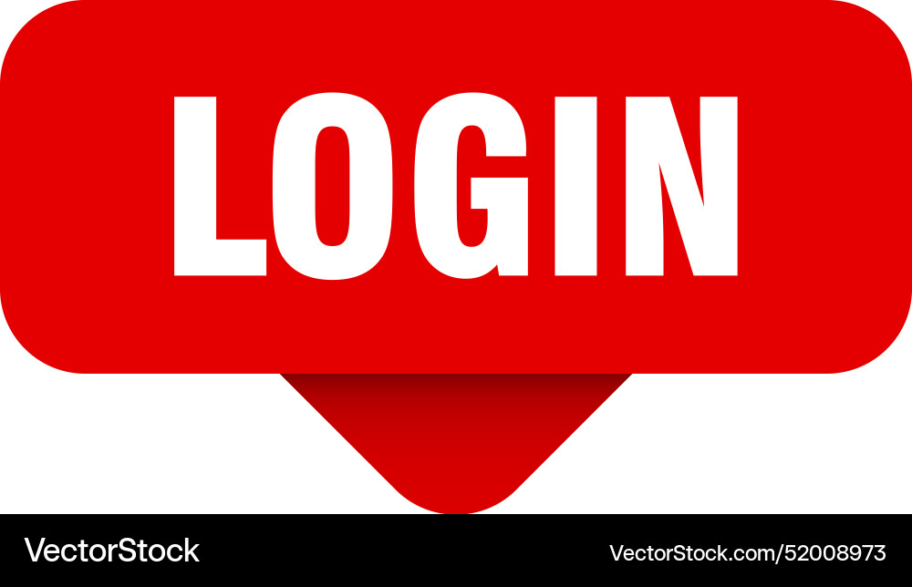 Login sticker sign on transparent background Vector Image
