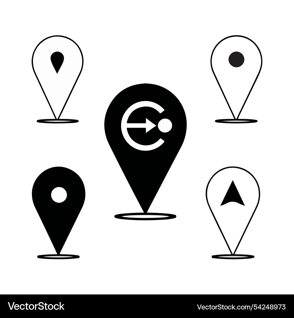 Pin location icon image Royalty Free Vector Image