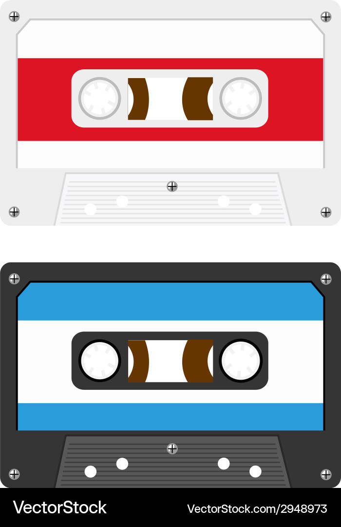 Retro Audio Cassette Tapes Royalty Free Vector Image