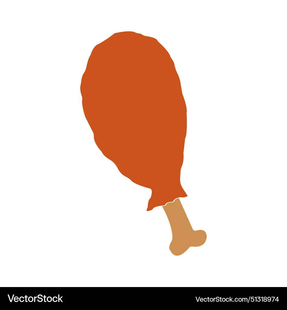 Fried chicken icon Royalty Free Vector Image - VectorStock