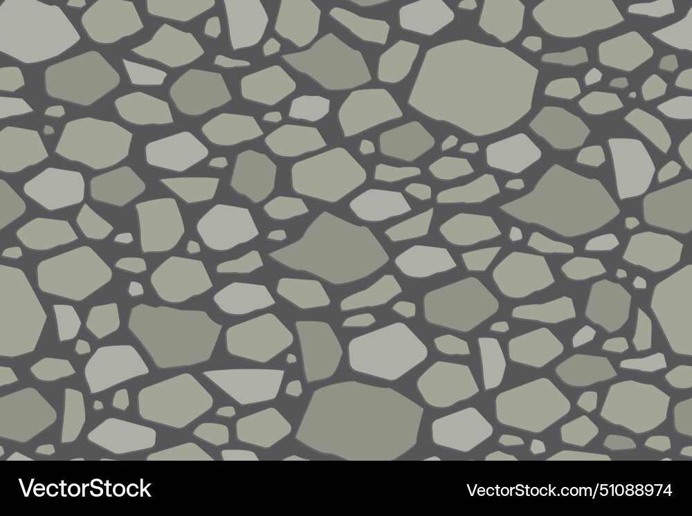 Grey stone wall texture seamless background Vector Image