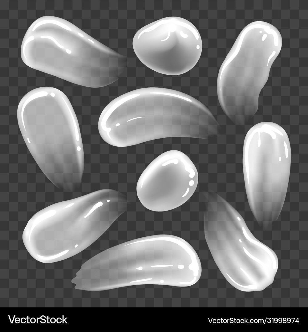 Realistic cosmetic gel on transparent Royalty Free Vector