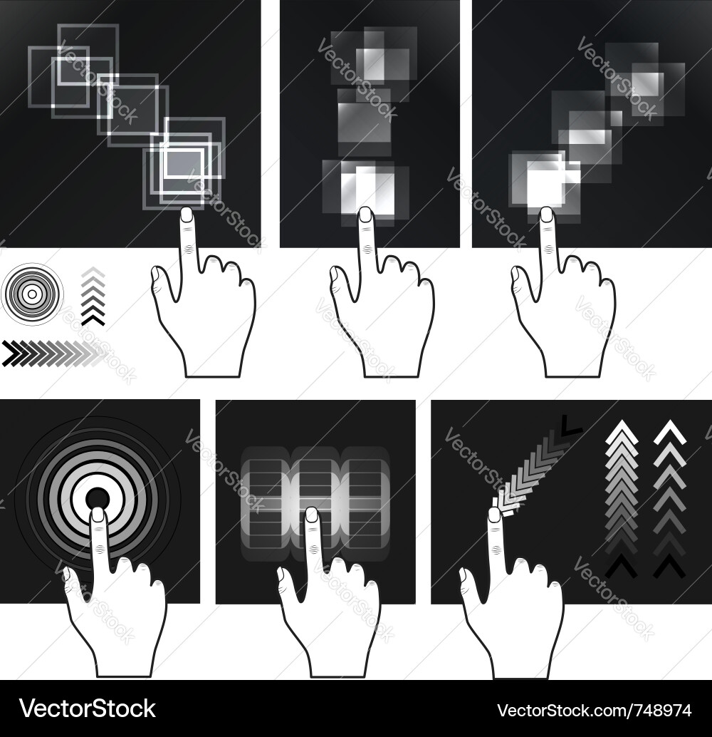 Touch screen Royalty Free Vector Image - VectorStock