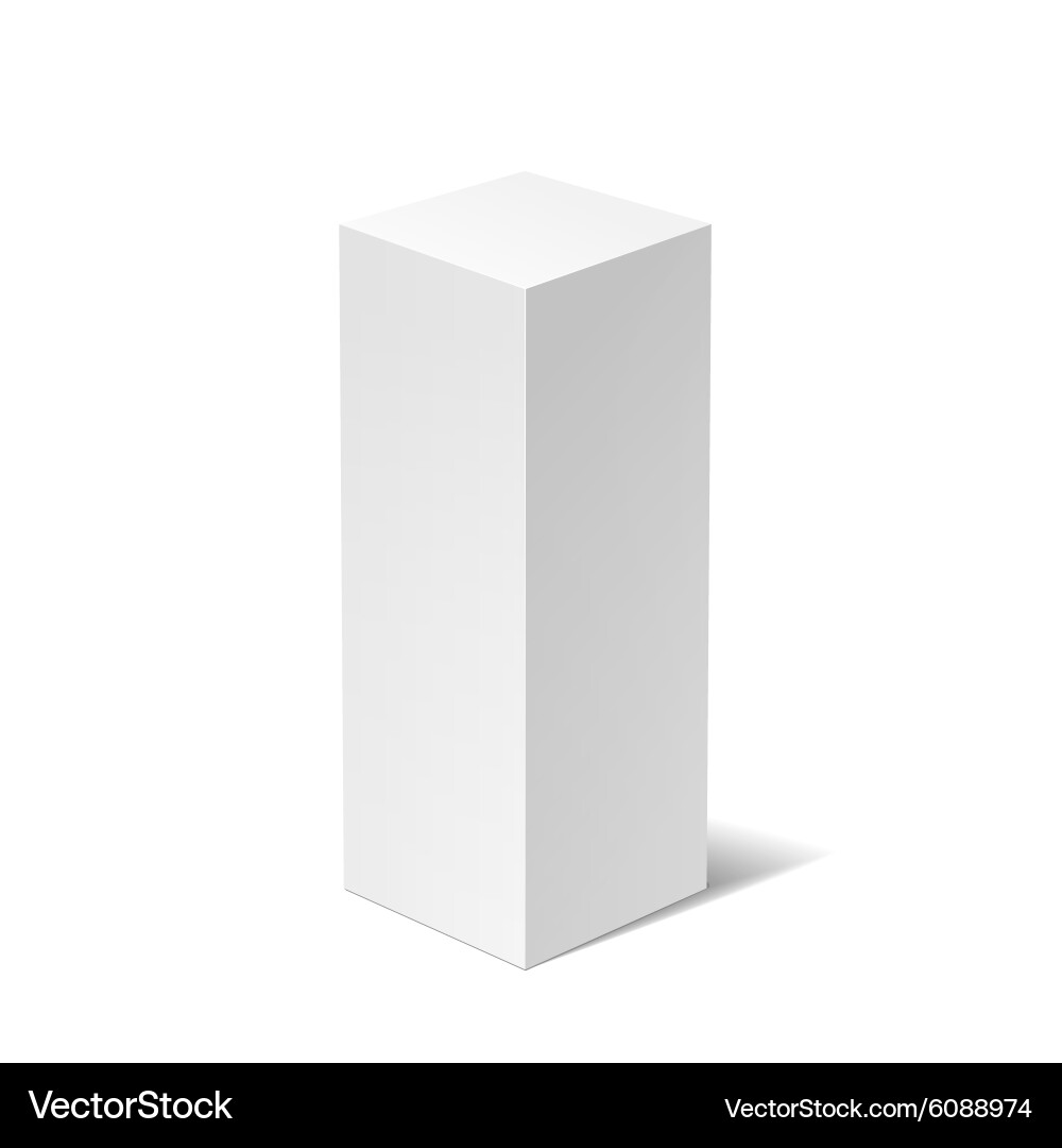 White 3D Cube Royalty Free Vector Image - VectorStock