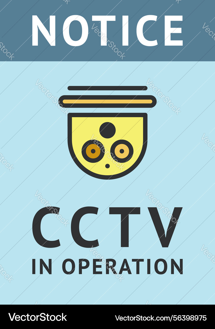 Cctv banner video surveillance security camera Vector Image
