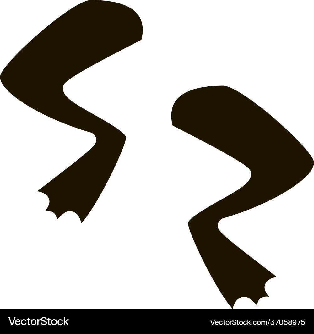 Frog legs icon glyph Royalty Free Vector Image