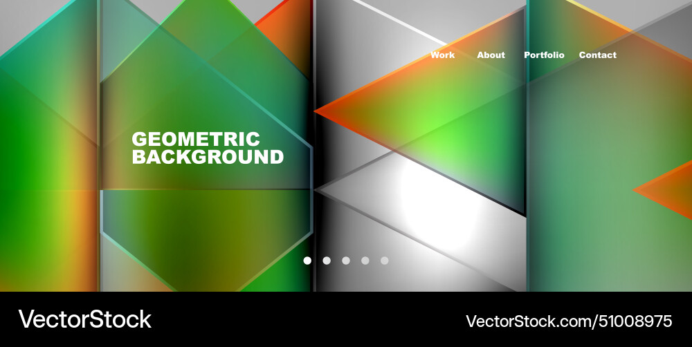 Geometric triangle pattern with terrestrial plant Vector Image