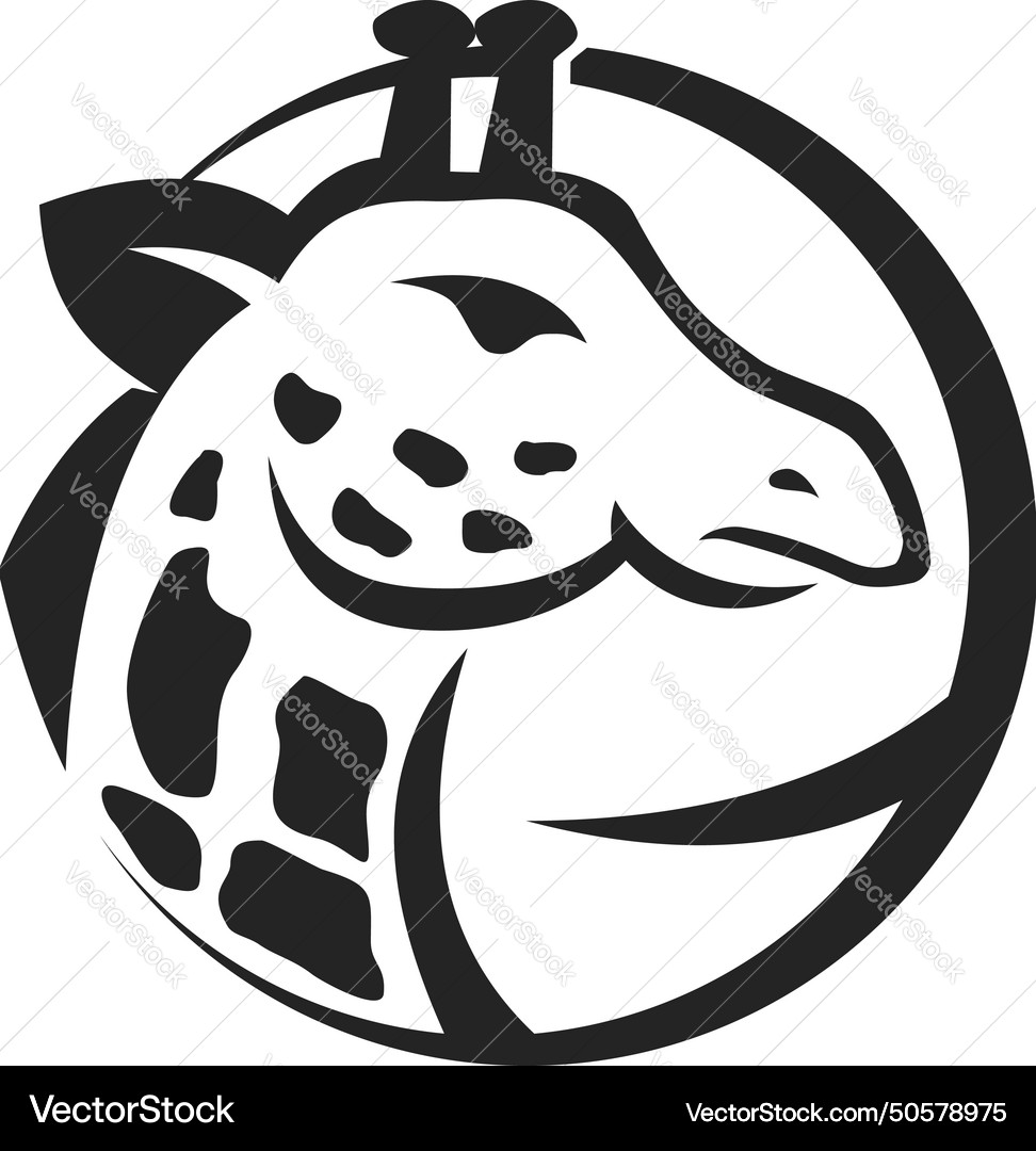 Giraffe logo template isolated brand identity Vector Image