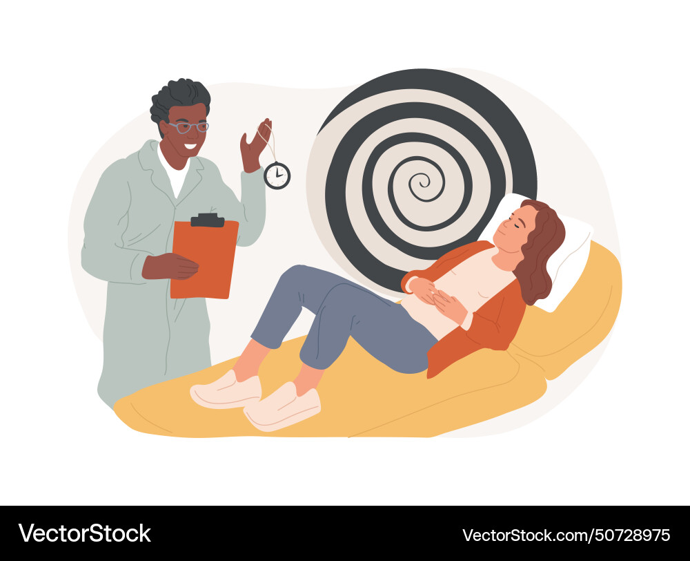 Hypnosis practice isolated concept Royalty Free Vector Image