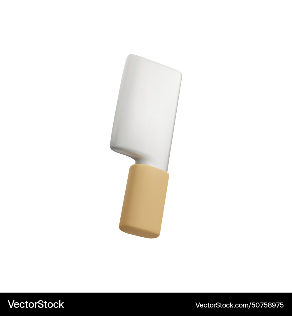 Kitchen hatchet with white blade Royalty Free Vector Image