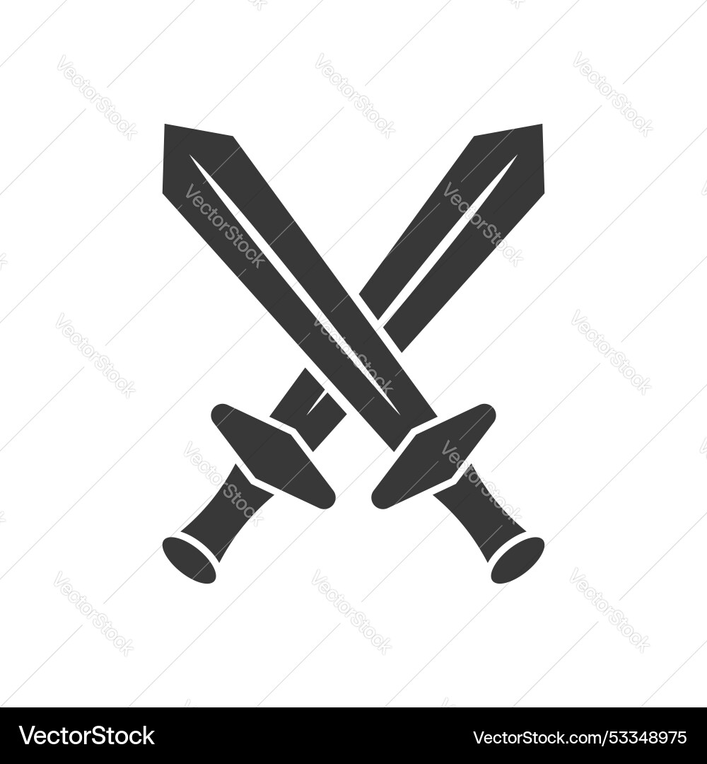 Old medieval sword icon in flat style weapon Vector Image