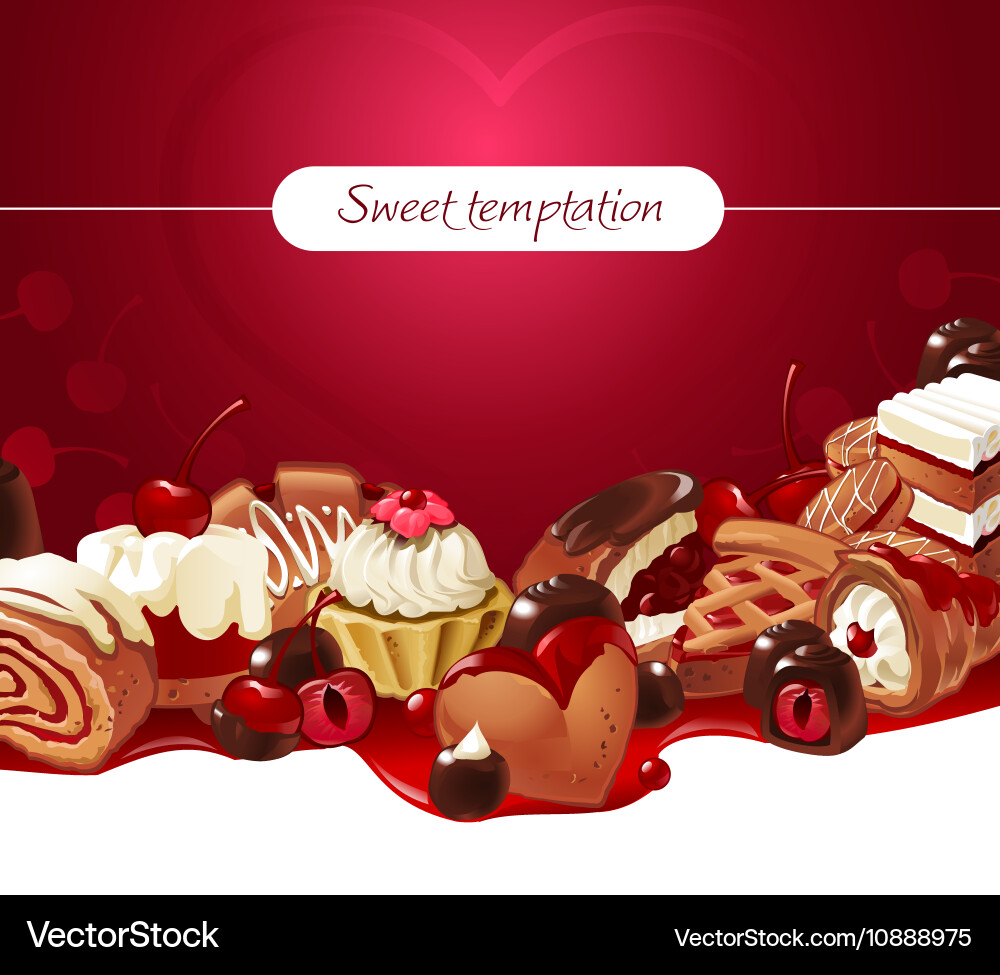 Sweet Treats Background Royalty Free Vector Image