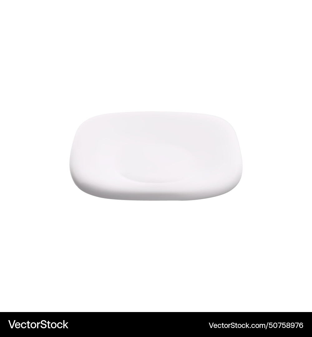 3d porcelain plate icon on a white Royalty Free Vector Image