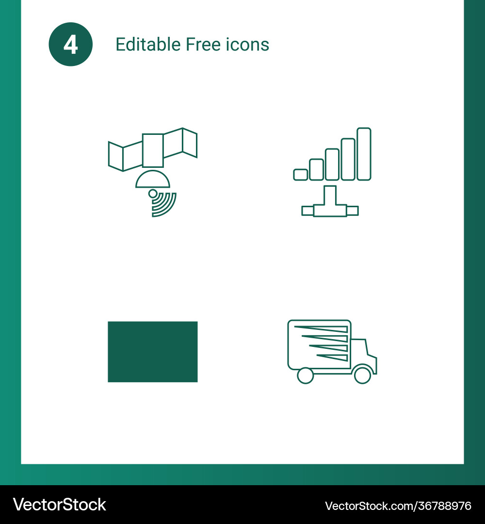 4 free icons Royalty Free Vector Image - VectorStock