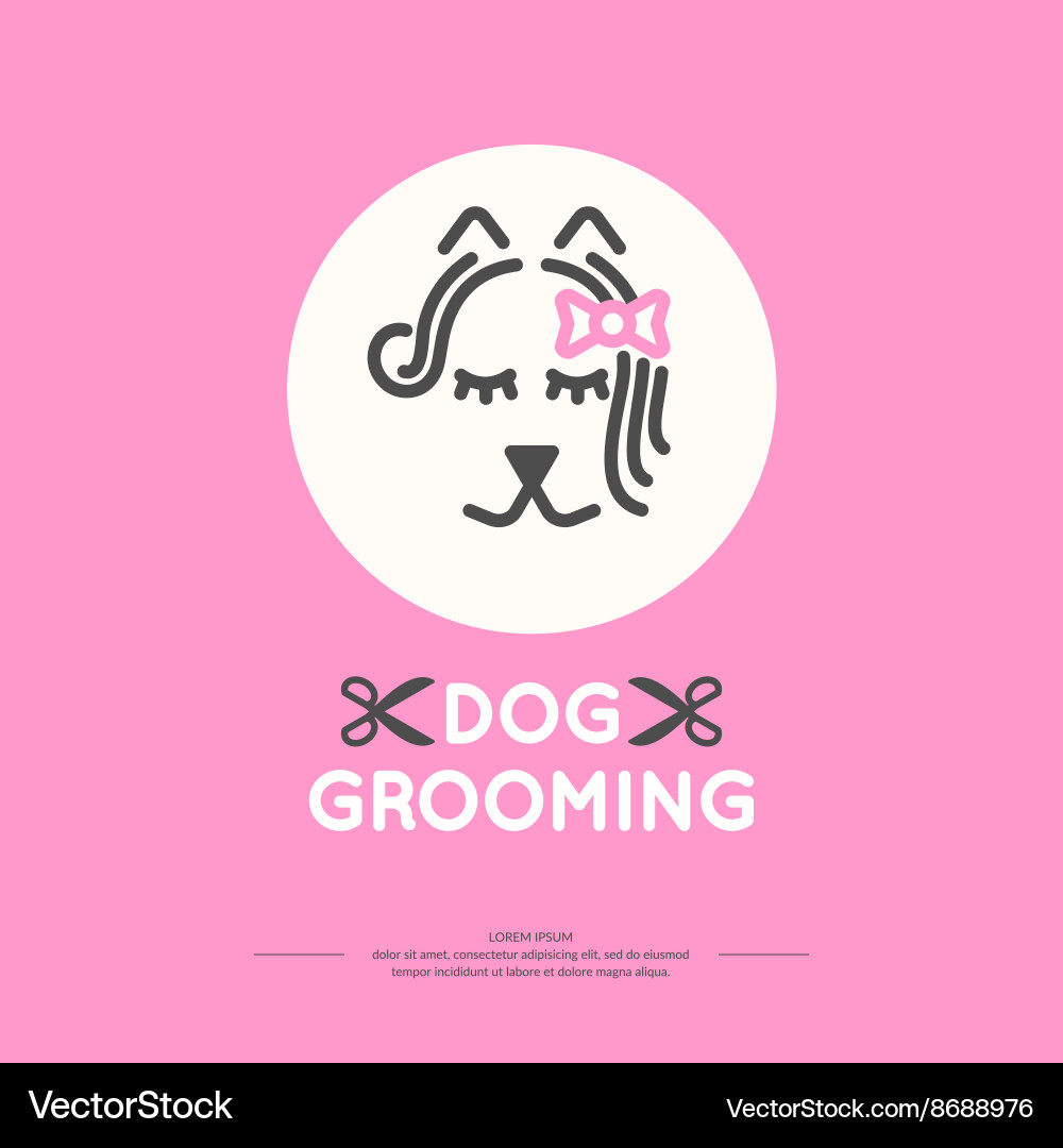 Dog grooming Royalty Free Vector Image - VectorStock