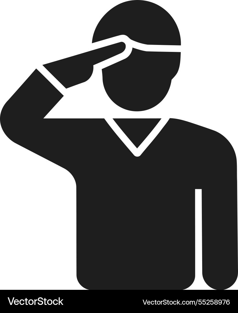 Salute person icon Royalty Free Vector Image - VectorStock