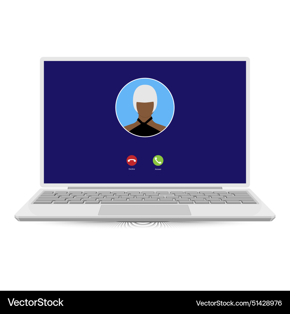 Video call screen Royalty Free Vector Image - VectorStock