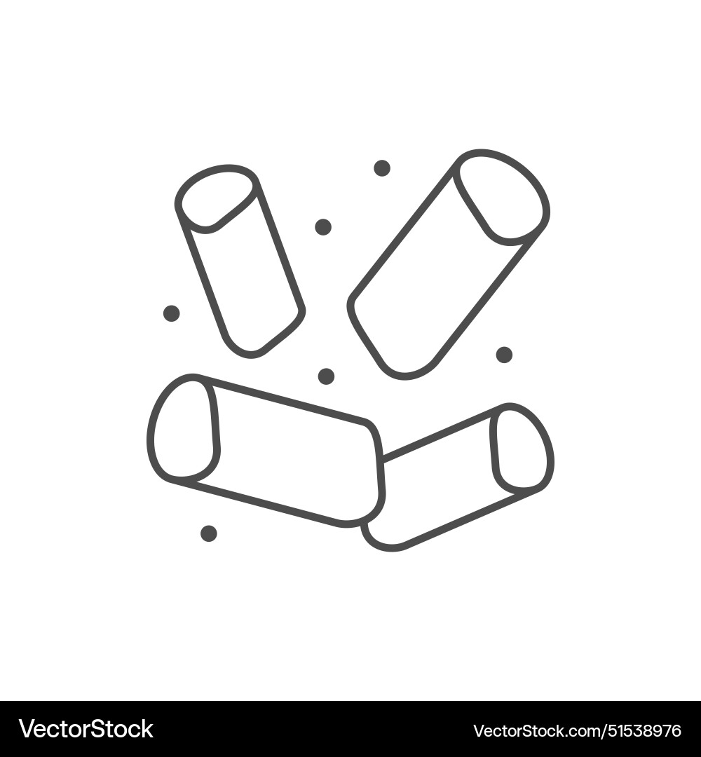 Wood pellets line outline icon Royalty Free Vector Image