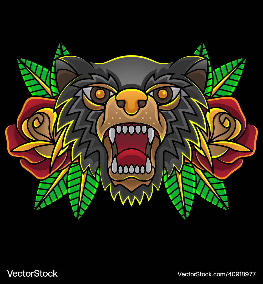 Traditional Bear Tattoo Flash