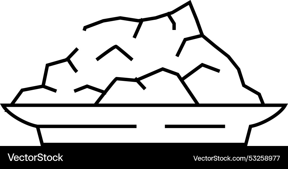 Flake salt line icon Royalty Free Vector Image