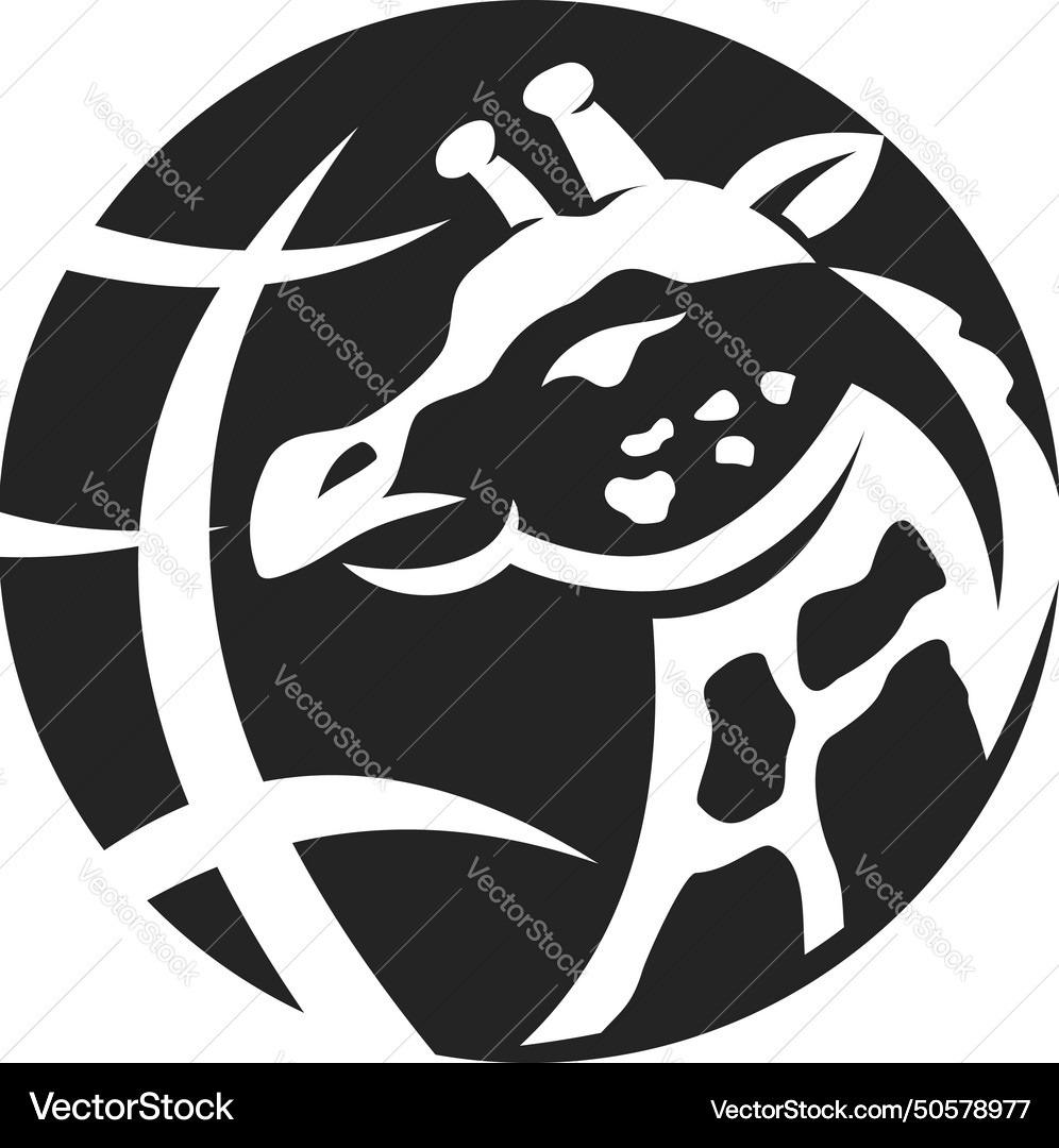 Giraffe logo template isolated brand identity Vector Image