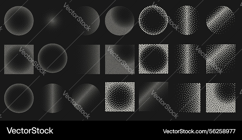 Halftone dot tone grunge effect abstract pattern Vector Image
