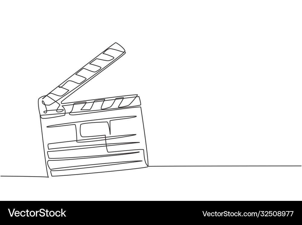 One single line drawing retro old classic Vector Image