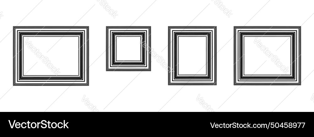 Set of wall picture frame in different shapes Vector Image