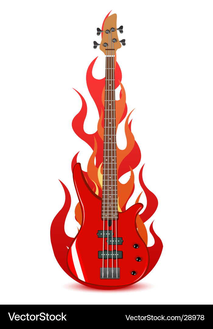 Bass guitar Royalty Free Vector Image - VectorStock