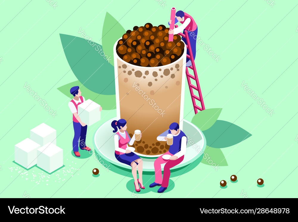 Bubble tea sign drink symbol Royalty Free Vector Image
