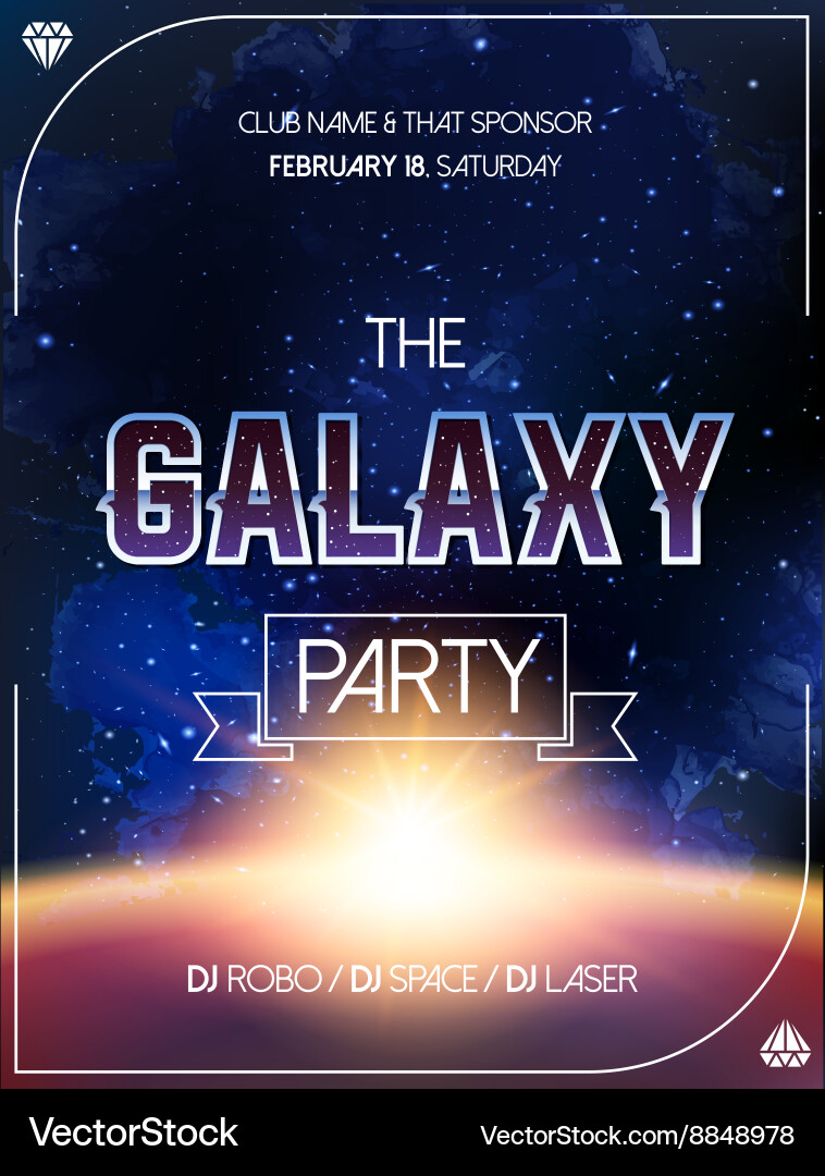 Cosmology with universe galaxy sun planets Vector Image