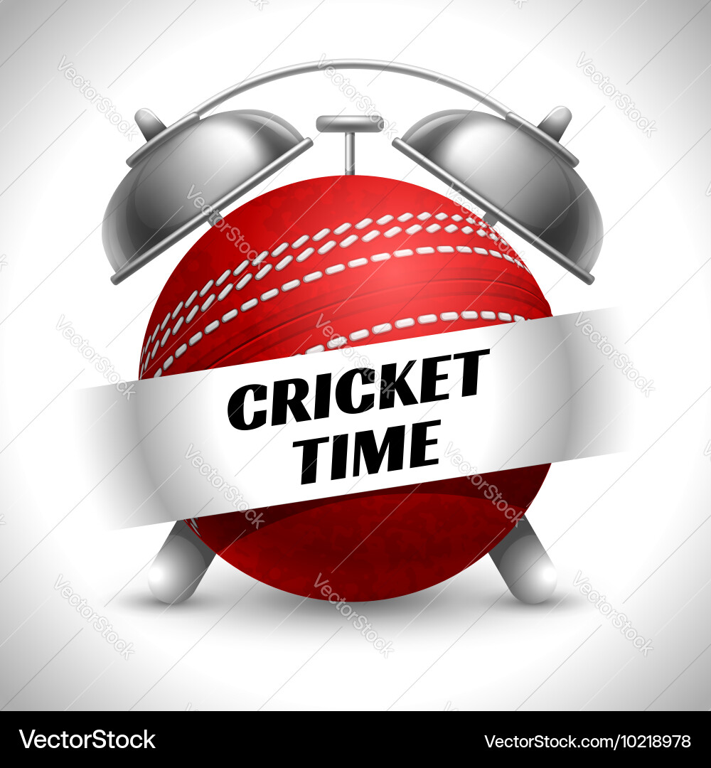 Cricket time concept Royalty Free Vector Image