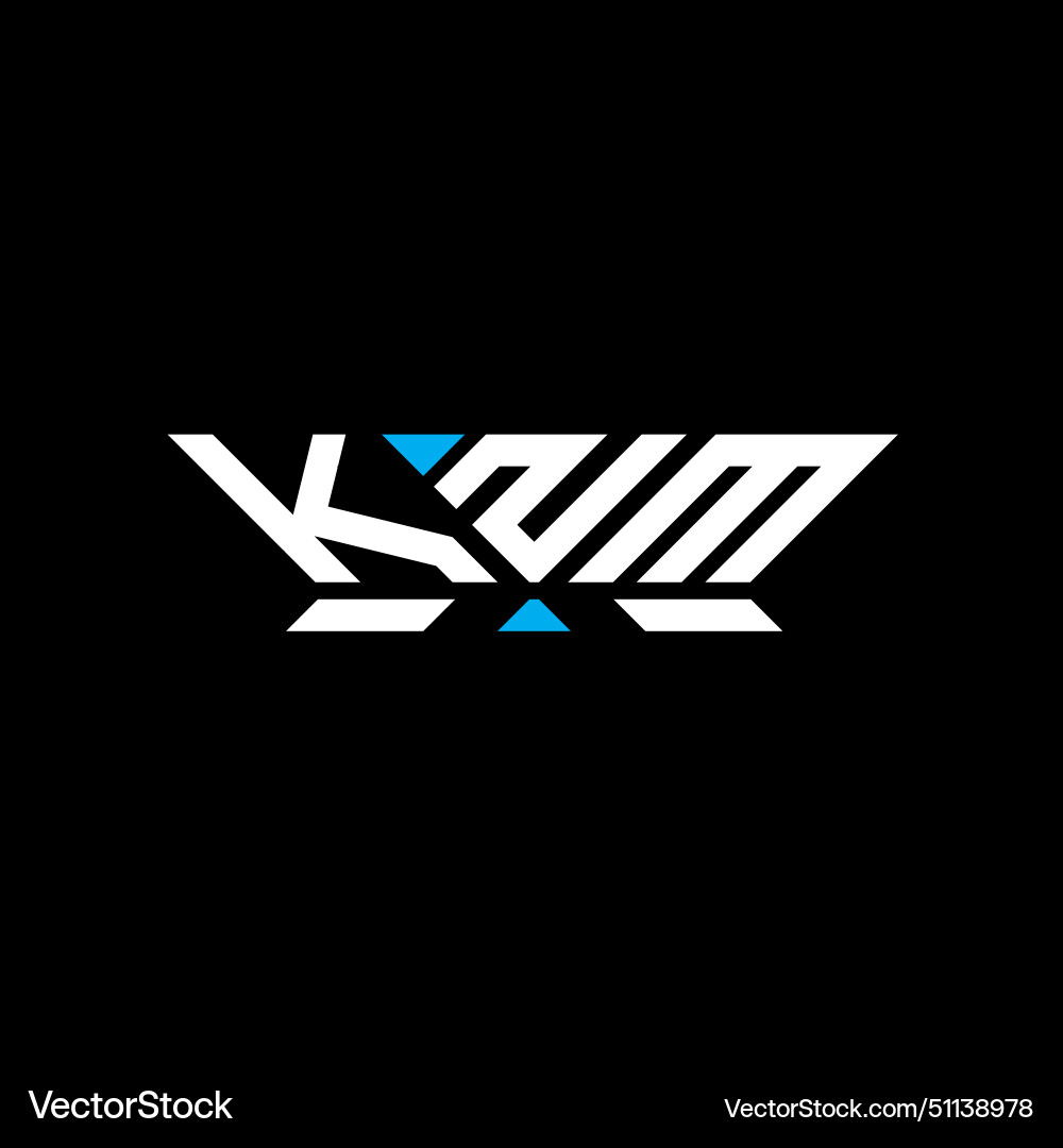 Knm letter logo design knm simple and modern logo Vector Image
