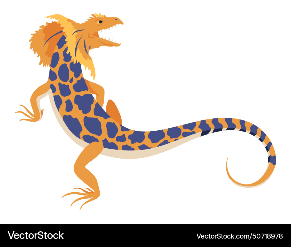 Lizard icon tropical colorful decorative Vector Image