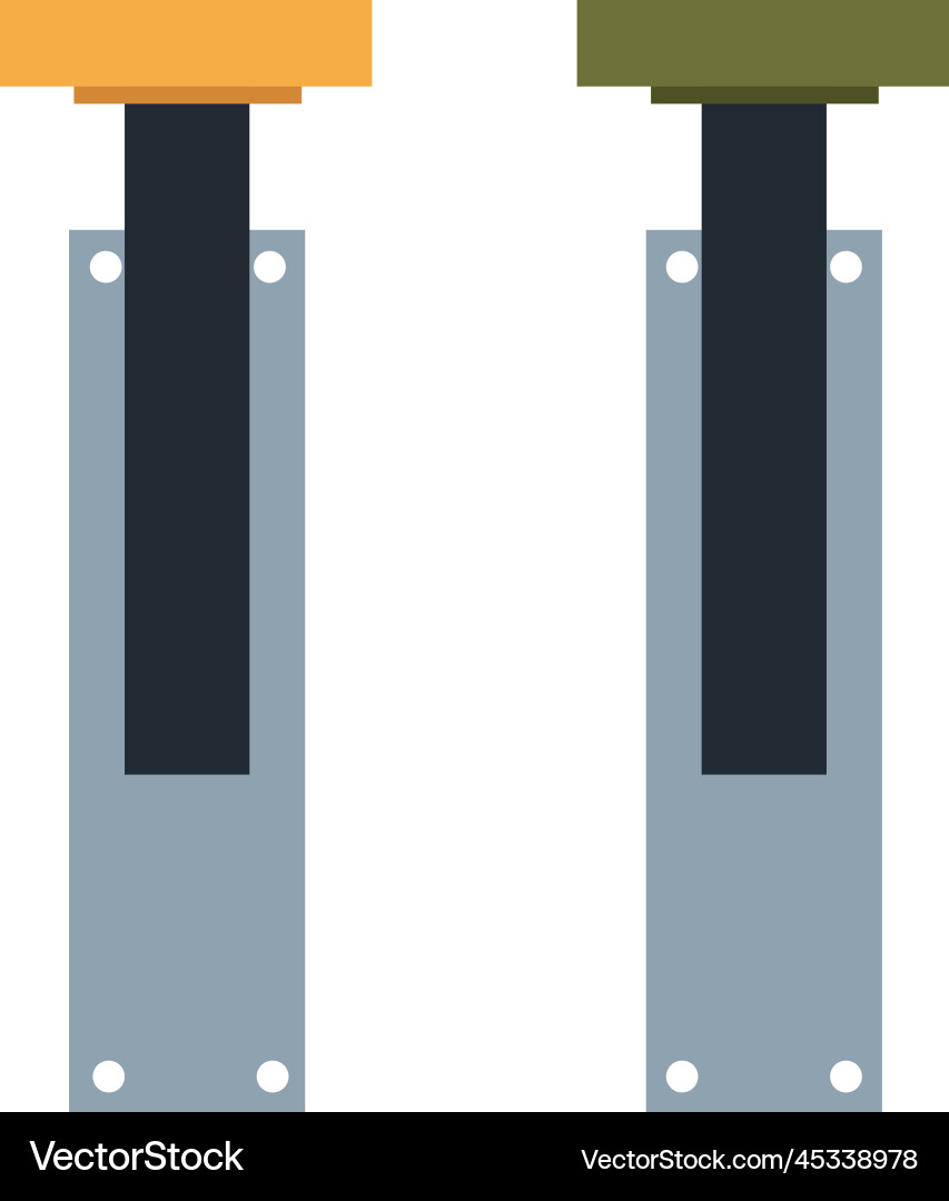 Panel with switchers and buttons for turn off Vector Image