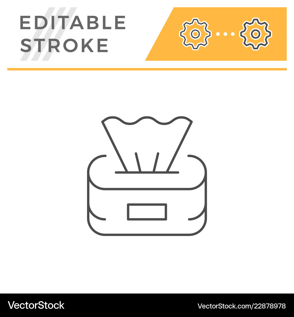 Paper napkins line icon Royalty Free Vector Image