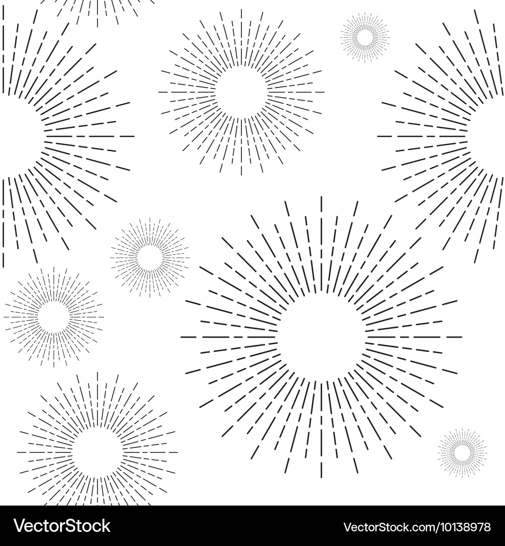 Retro sunburst linear seamless pattern Royalty Free Vector