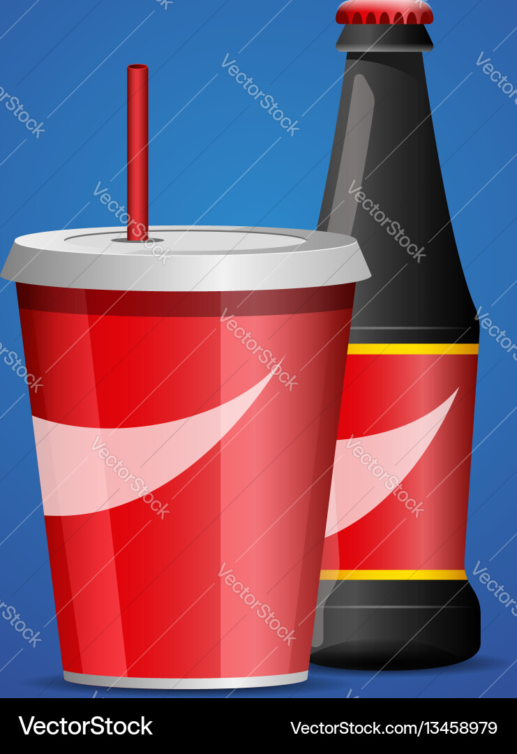 Bottle of cola soda Royalty Free Vector Image - VectorStock