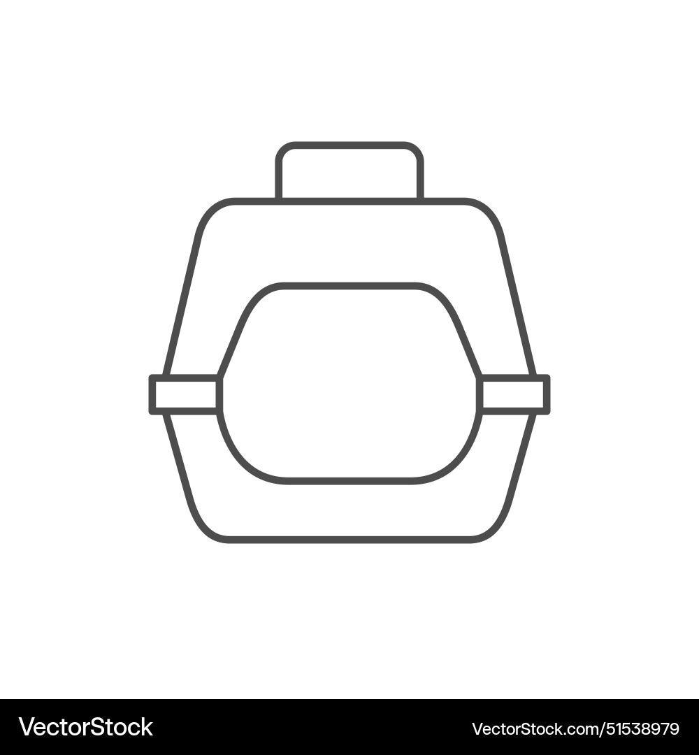 Cat litter box line icon Royalty Free Vector Image