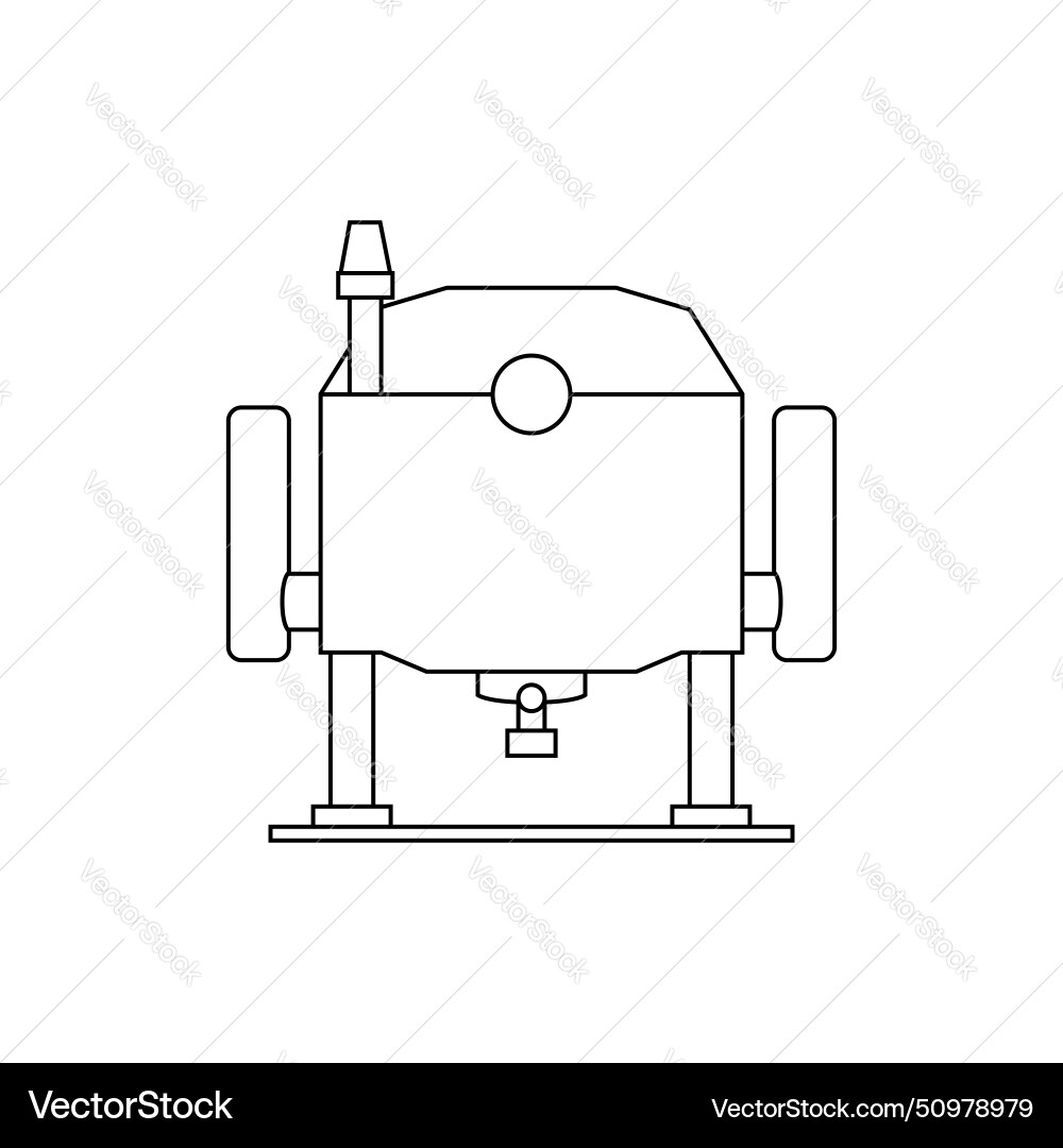 Electric wood plunge router Royalty Free Vector Image