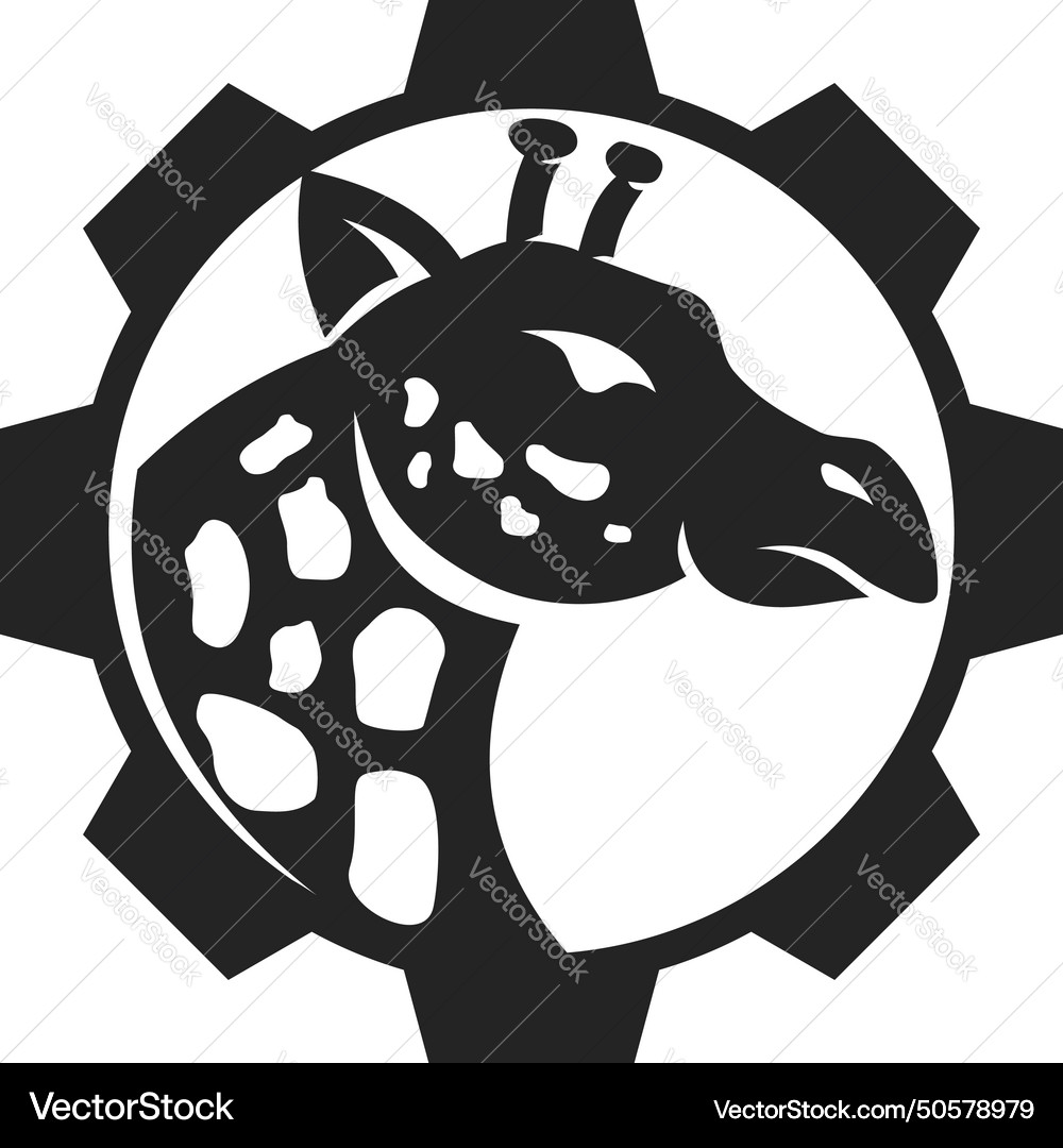 Giraffe logo template isolated brand identity Vector Image
