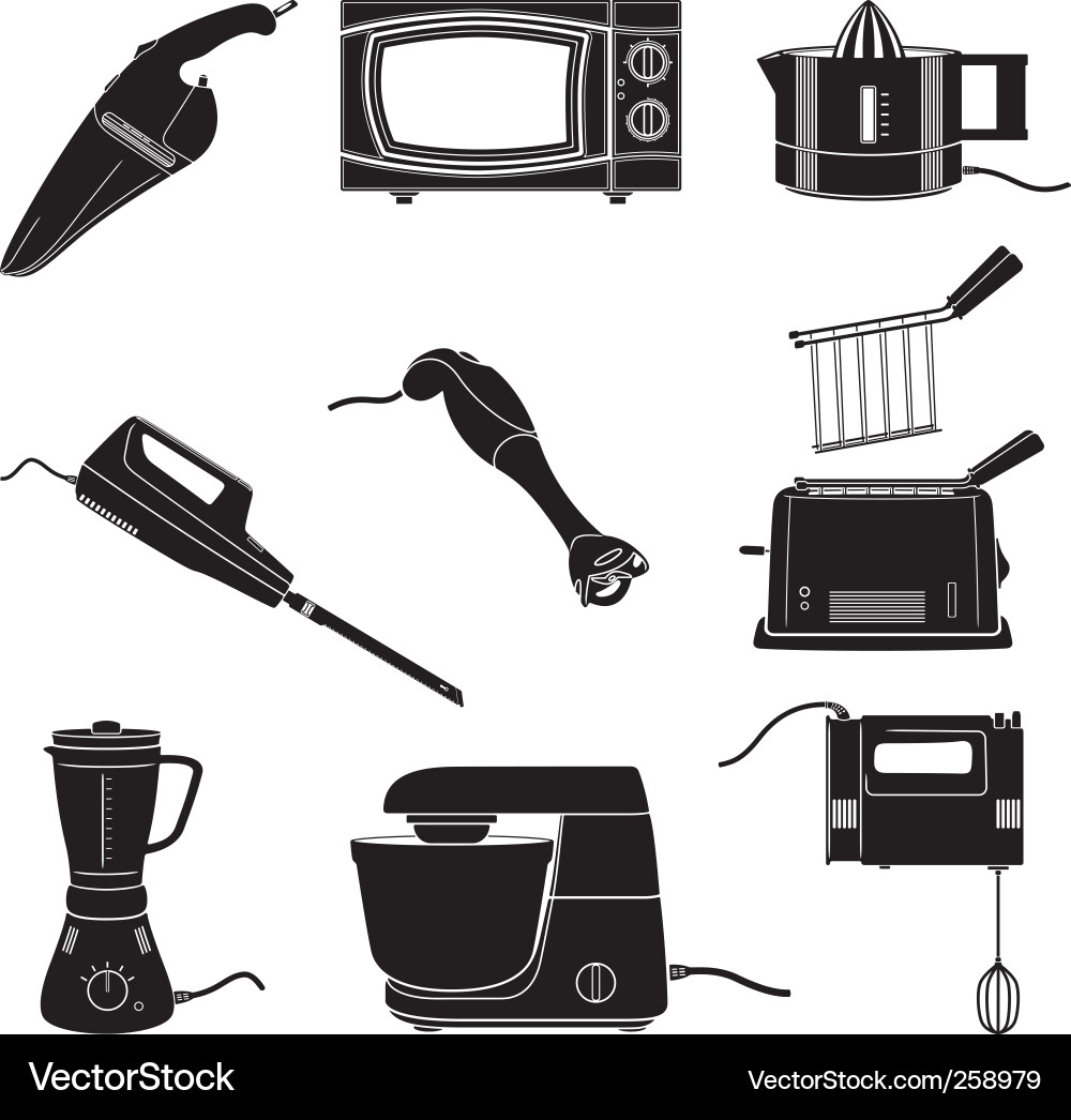 Kitchen appliances Royalty Free Vector Image - VectorStock