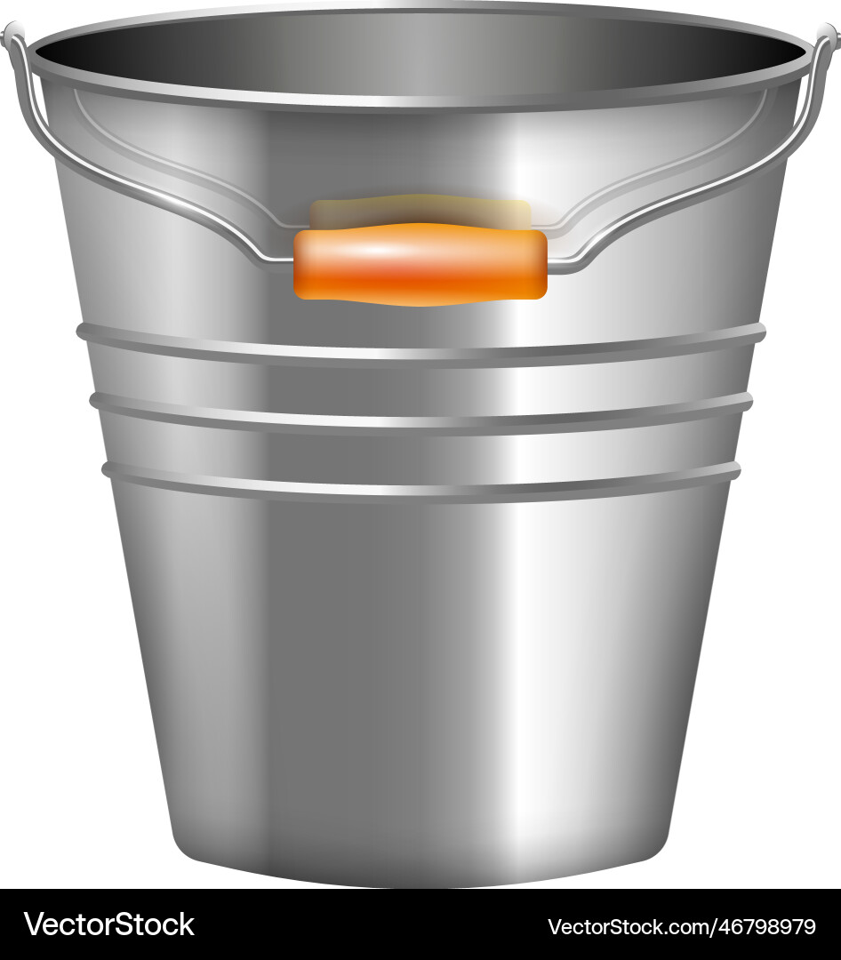 Realistic bucket Royalty Free Vector Image - VectorStock
