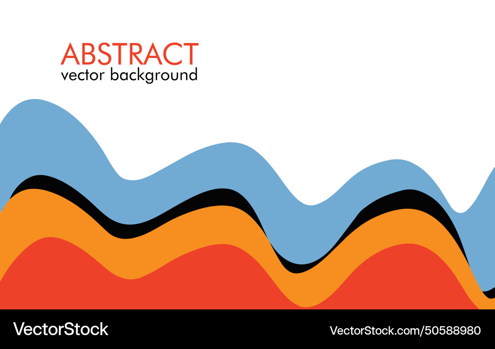 Abstract art border overlay with colorful waves Vector Image