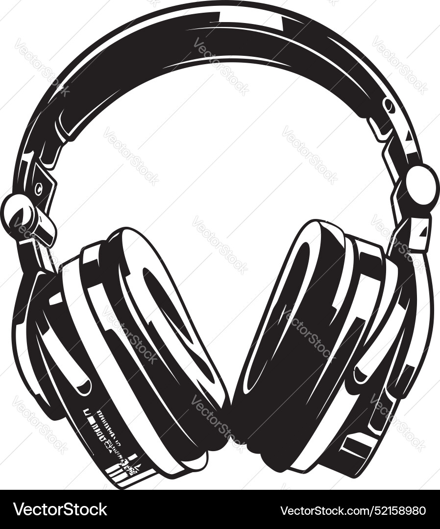 Acoustic allegiance headphone icon rhythmic realm Vector Image