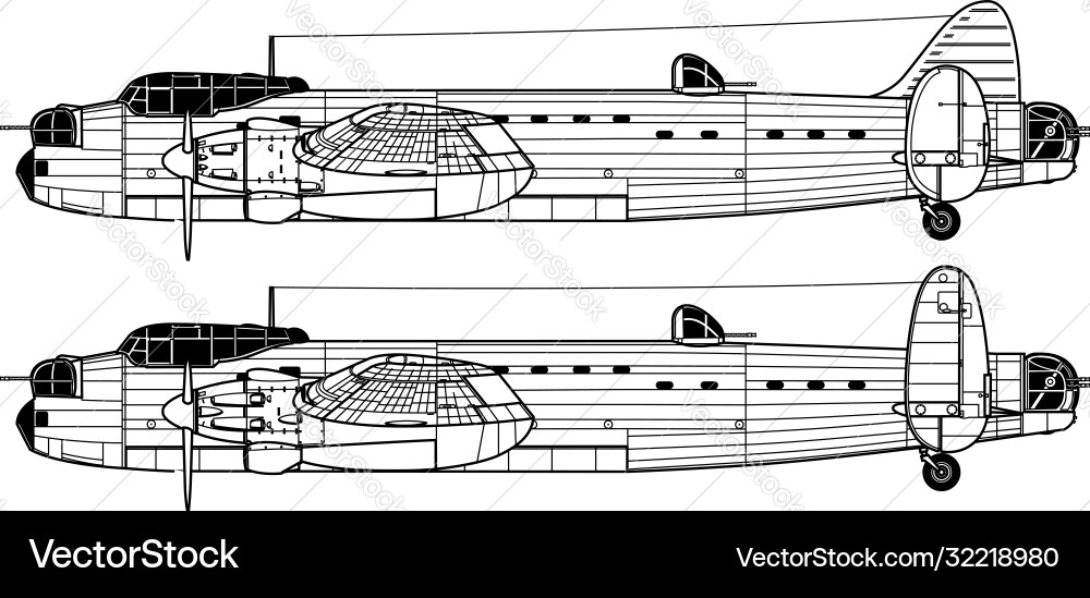 Avro Manchester Bomber Royalty Free Vector Image
