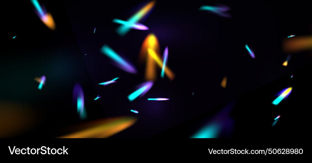 Blurred rainbow refraction overlay effect light Vector Image