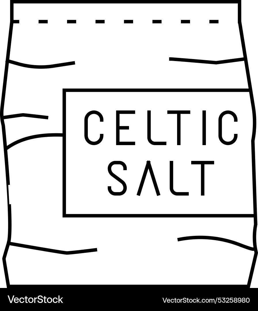 Celtic sea salt line icon Royalty Free Vector Image