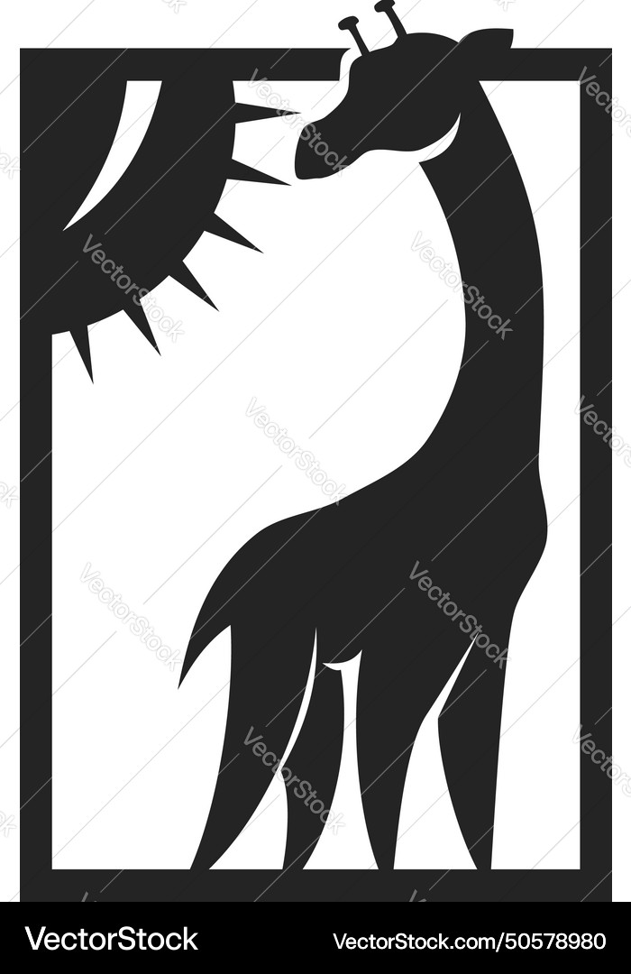 Giraffe logo template isolated brand identity Vector Image