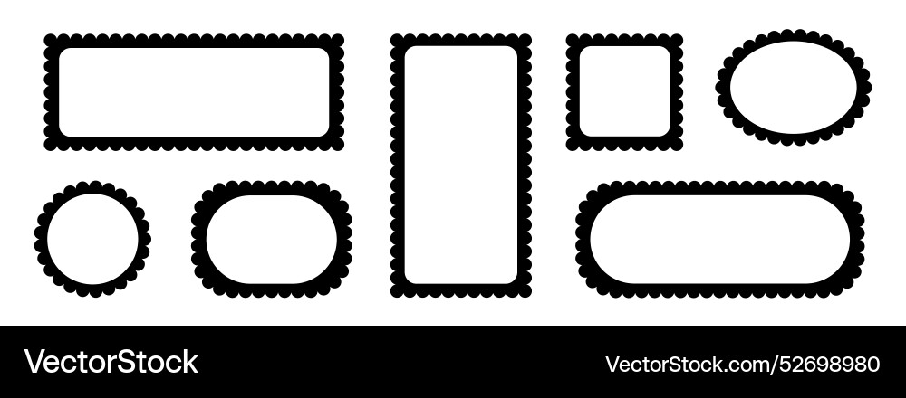 Retro Wave Border Frame Royalty Free Vector Image